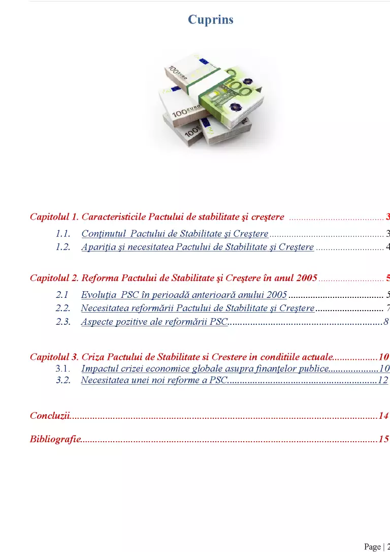 Pactul de Stabilitate și Creștere - Proiect - Finanțe #247629 | RegieLive