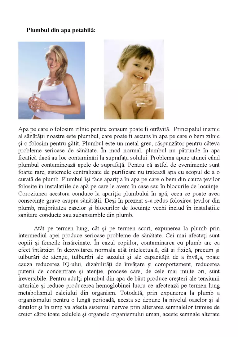 Plumbul - Referat - Chimie Generală #247794 | RegieLive
