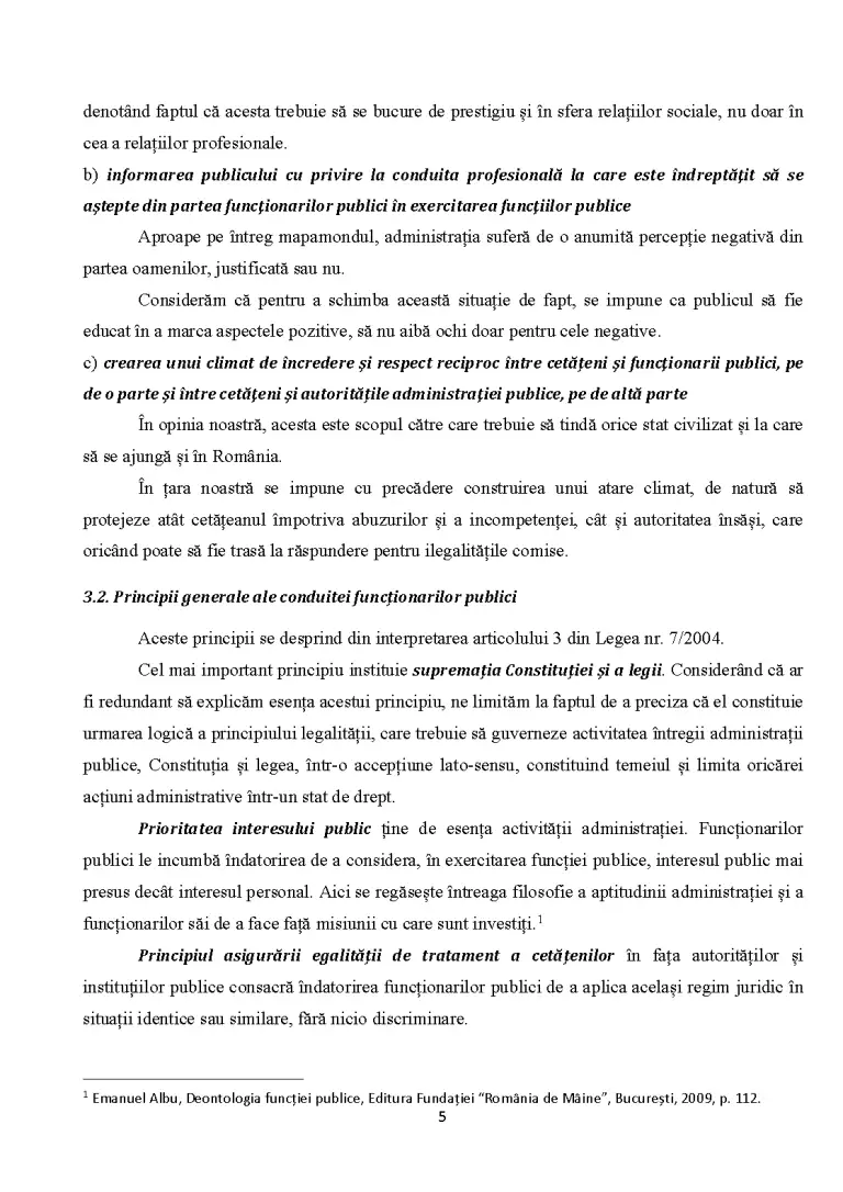 Codul de Conduită a Funcționarilor Publici - Referat - Drept #251969 ...