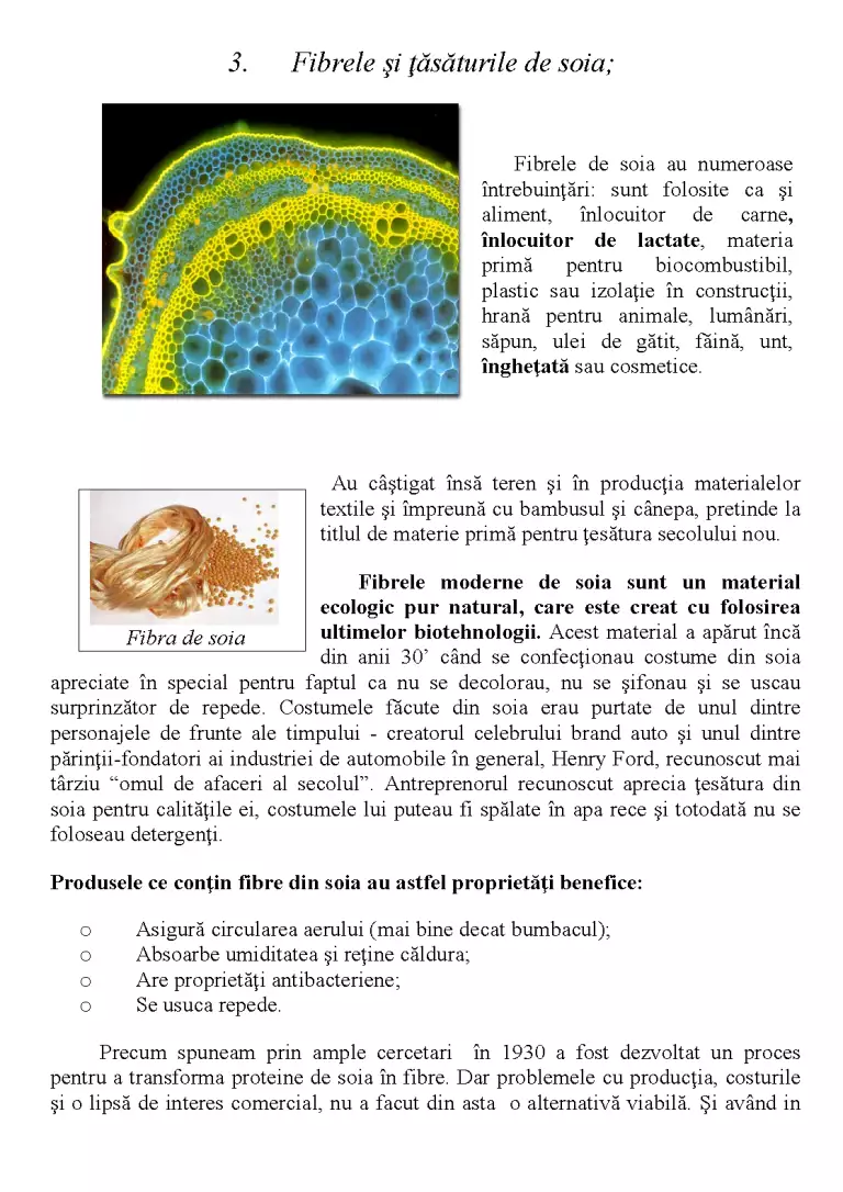 Țesături din Fibre de Soia - Proiect - Industria Alimentară #254102 ...