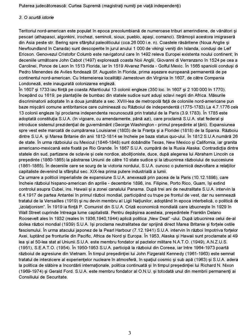 Regimul Democratic în SUA - Referat - Istorie Universală #256058 ...
