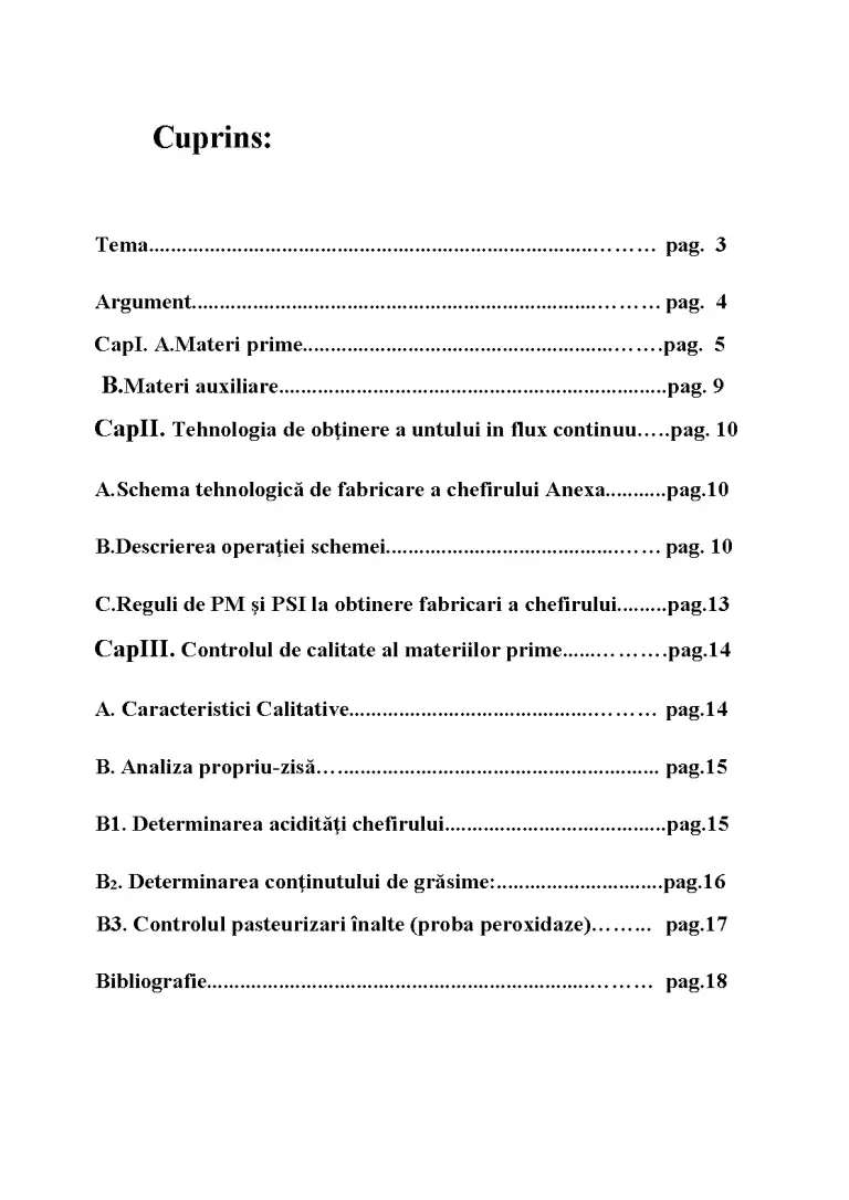 Procedeul Tehnologic de Fabricare a Chefirului - Referat - Industria ...