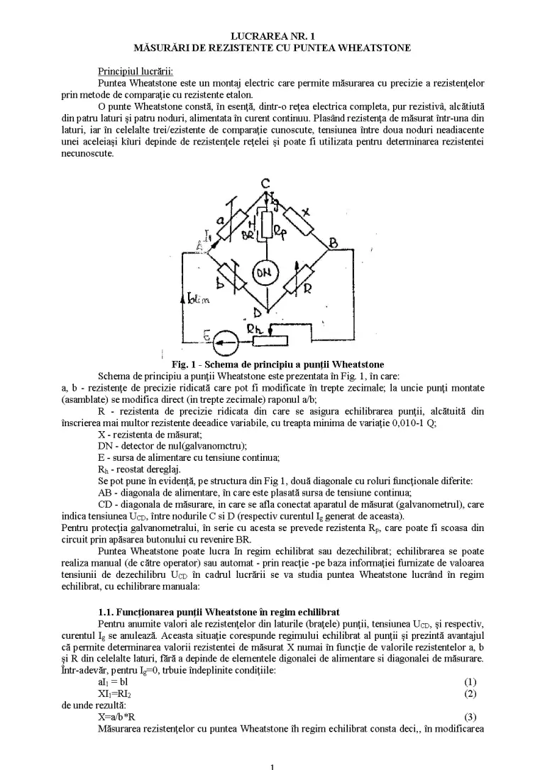 Măsurări electrice și electronice - Laborator - Automatică #27258 ...