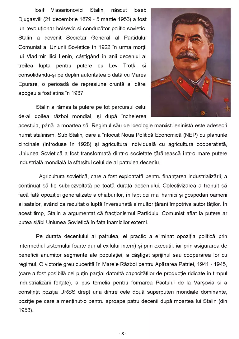 Terorismul de stat al lui Stalin - Proiect - Istorie Universală #272890 ...
