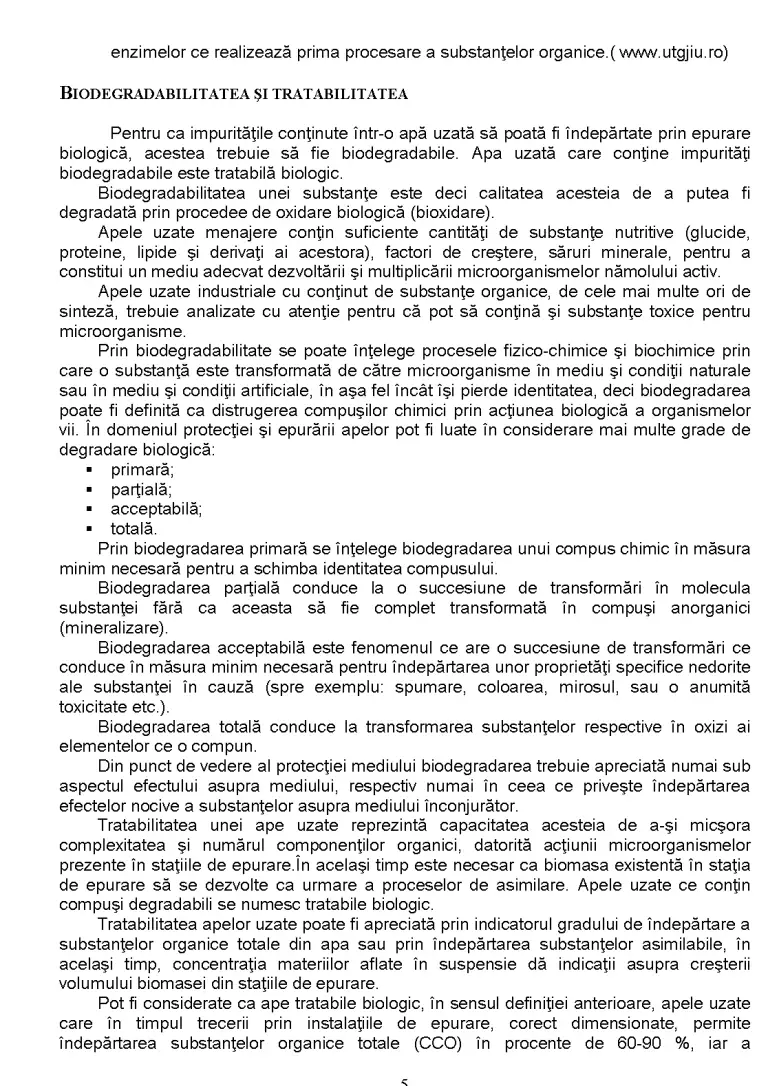 Principii Generale ale Epurării Biologice - Referat - Ecologie #275234 ...