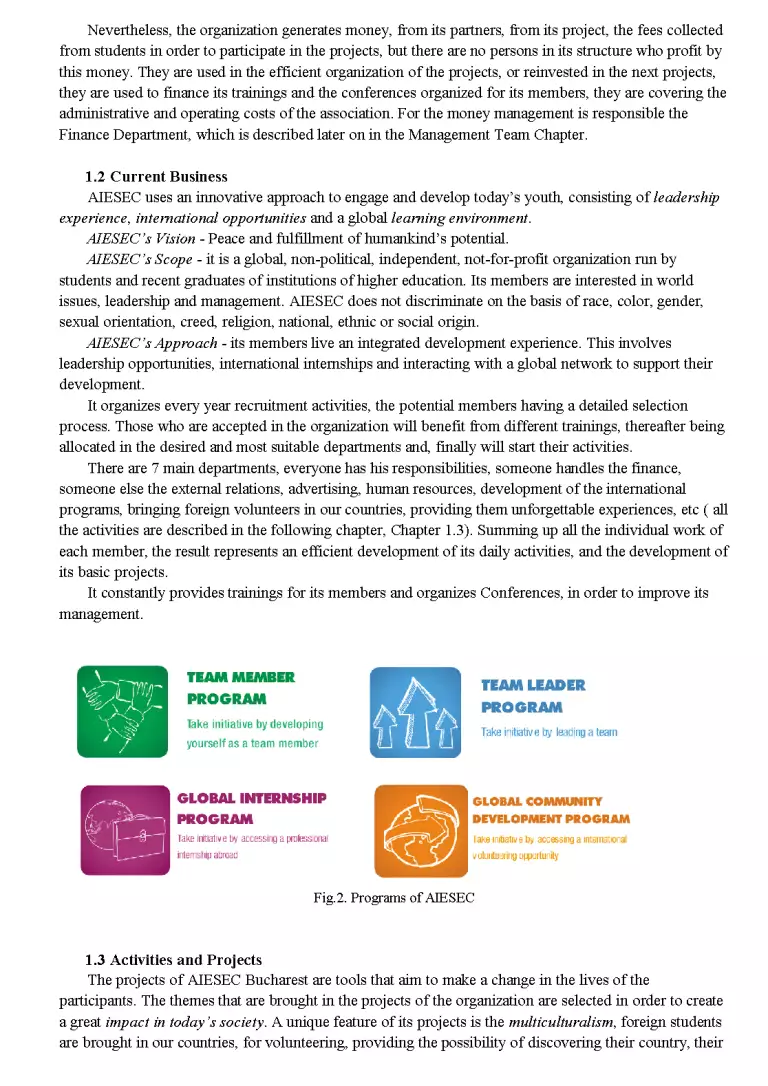 AIESEC - Business Management (Management Functions) - Proiect ...