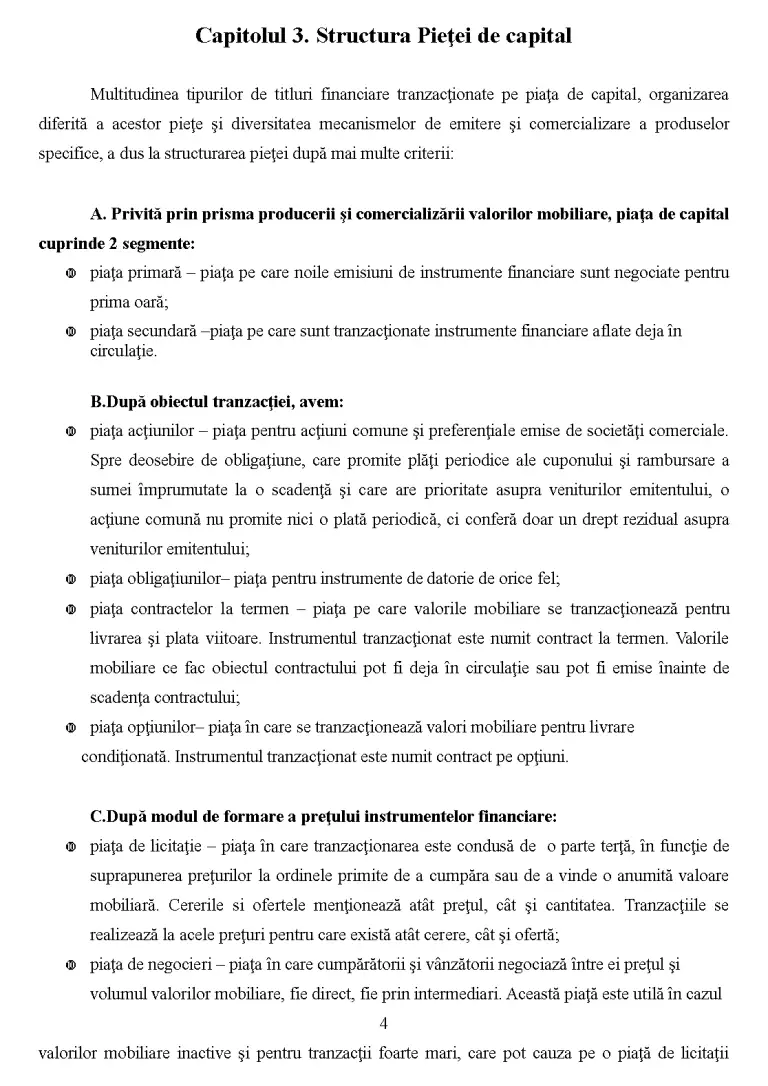 Piața de Capital - Referat - Finanțe #277956 | RegieLive