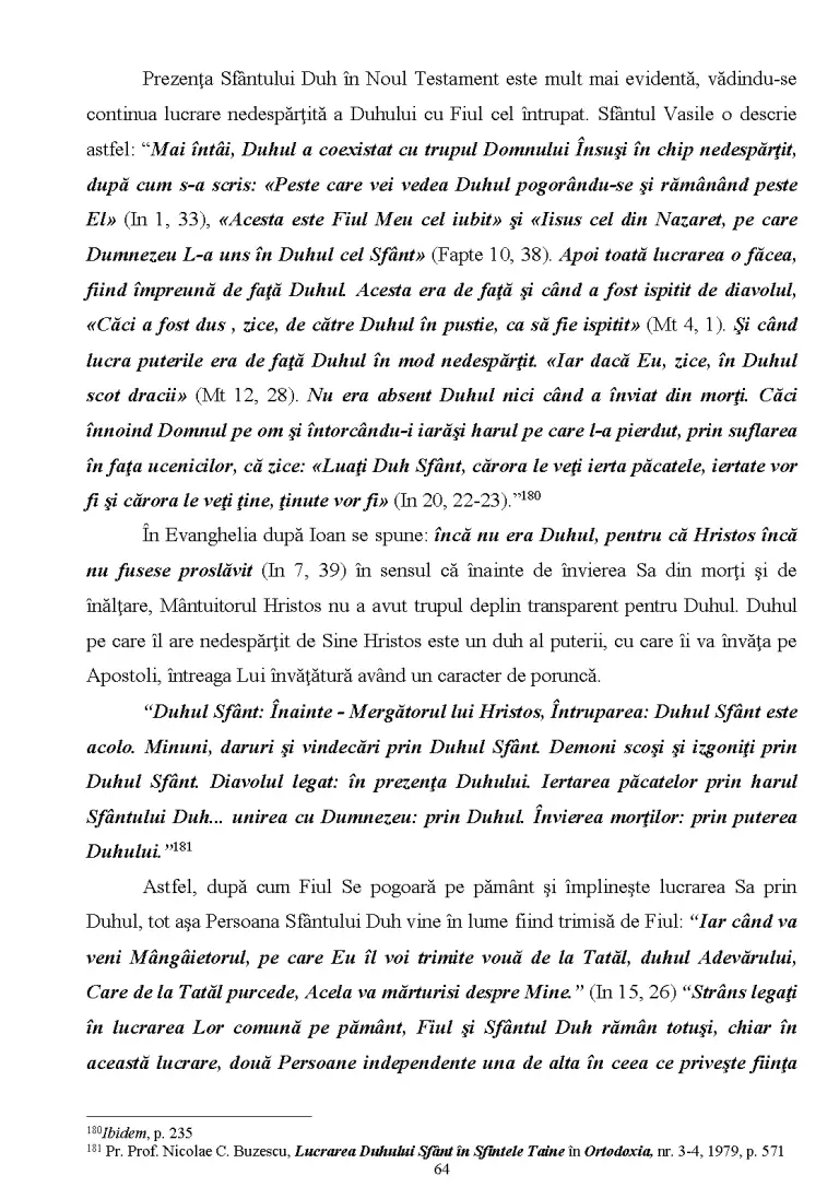 Lucrarea Duhului Sfânt în Evanghelia după Ioan - Licență - Religie ...