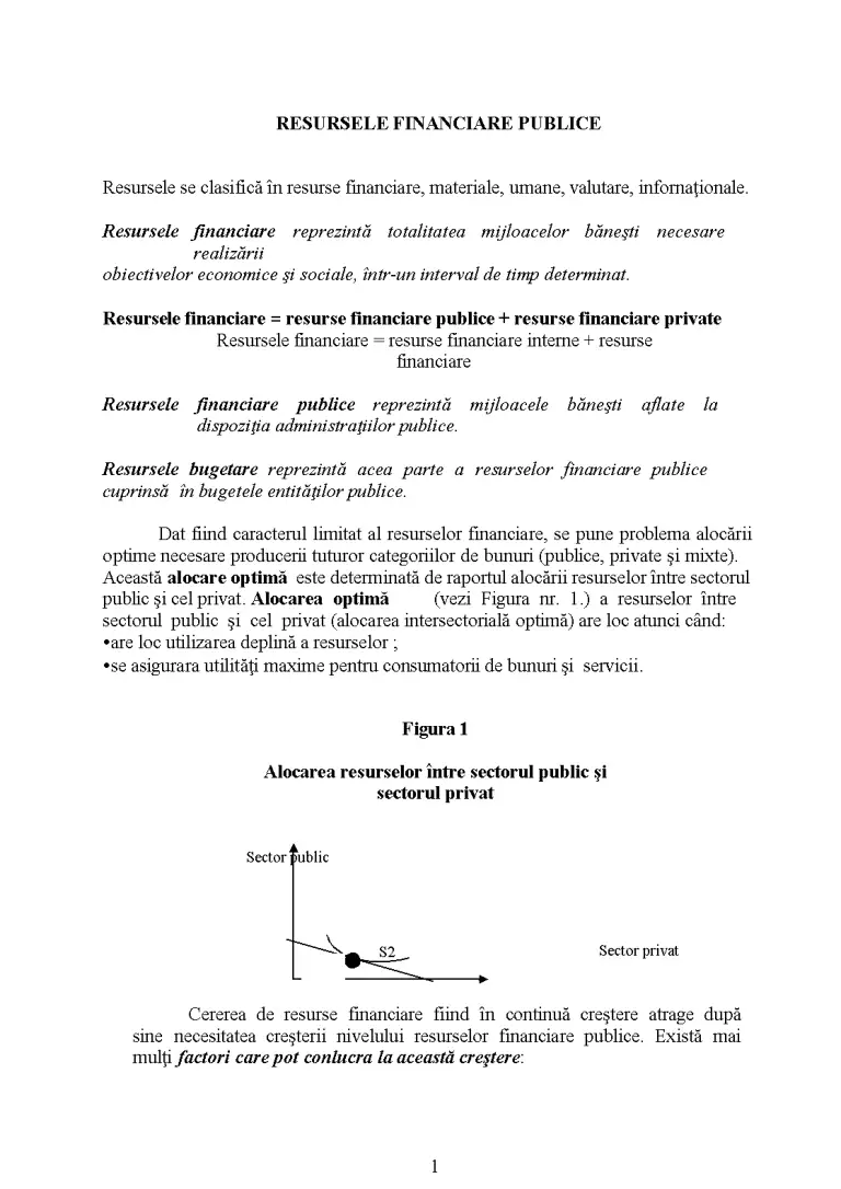 Resursele Financiare Publice - Referat - Finanțe #287312 | RegieLive