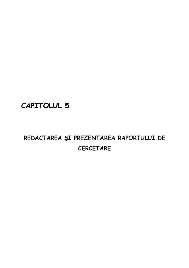Cercetări de marketing - capitolul 5 - redactarea și prezentarea ...