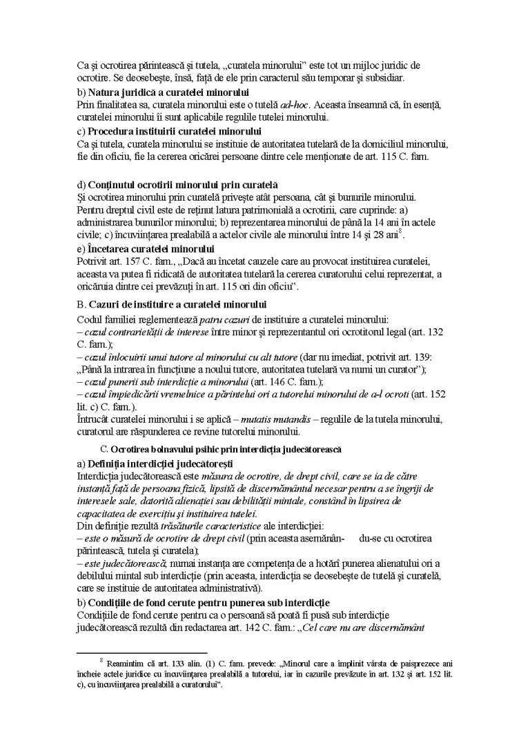 Drept Civil - Capitolul 3 - Ocrotirea Persoanei Fizice prin Mijloace de ...