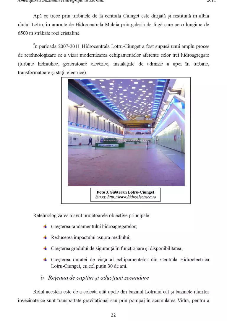 Amenajarea Bazinului Hidrografic al Râului Lotru - Proiect - Geografie ...