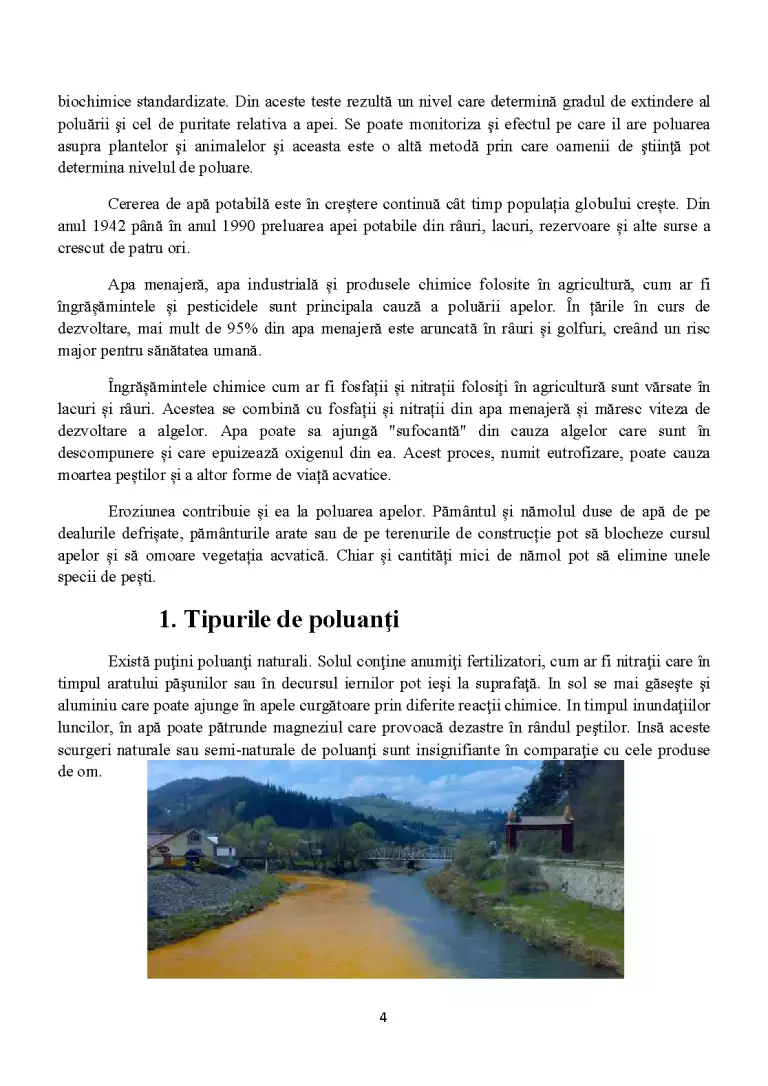 Poluarea Apelor - Referat - Geografie #310322 | RegieLive