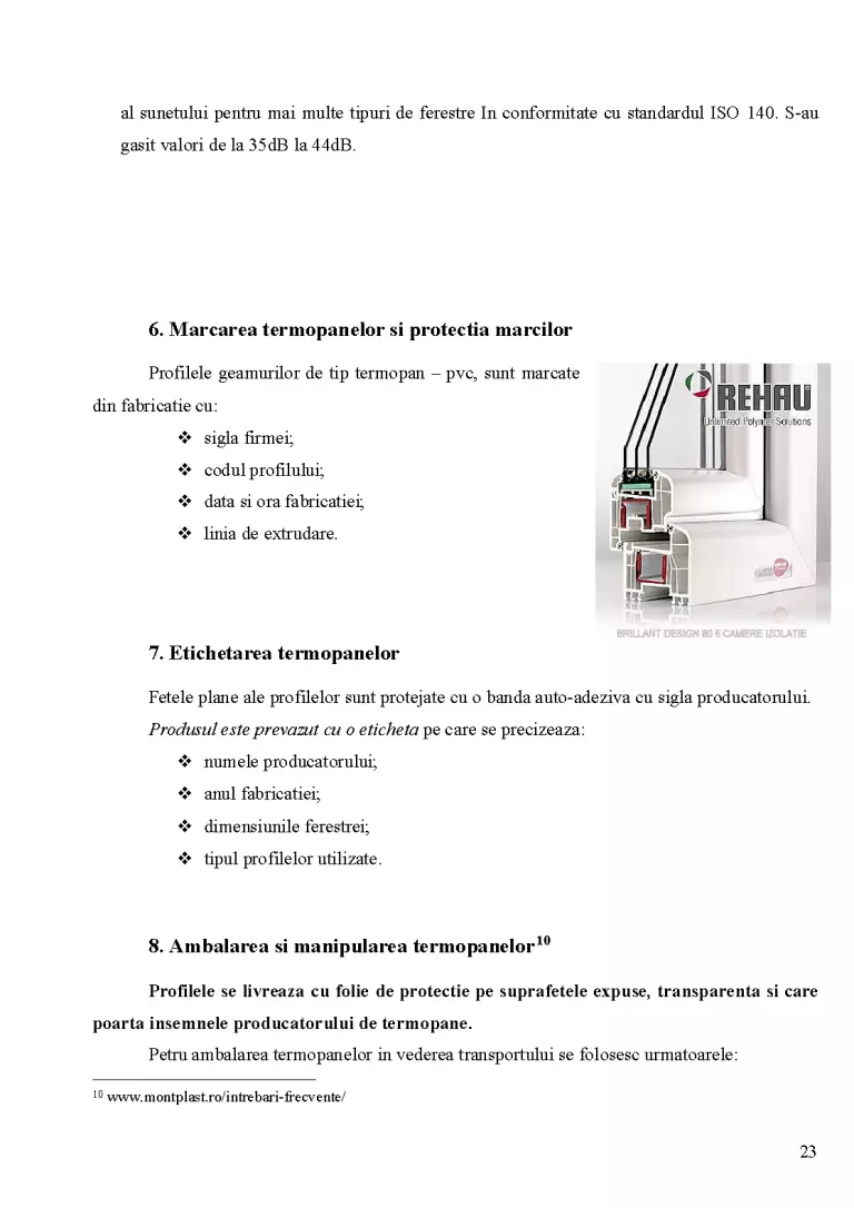 Siguranța utilizatorului - termopane - Proiect - Merceologie #311077 ...