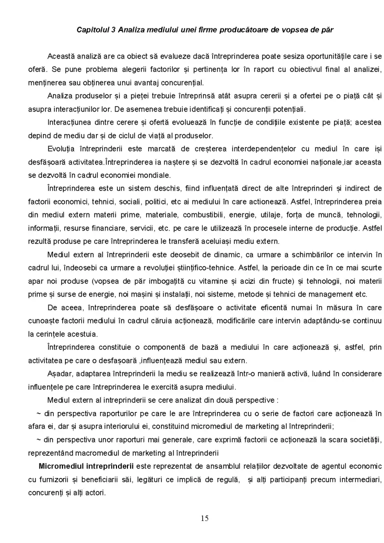 Mediul Extern al Firmei - Proiect - Marketing #311162 | RegieLive