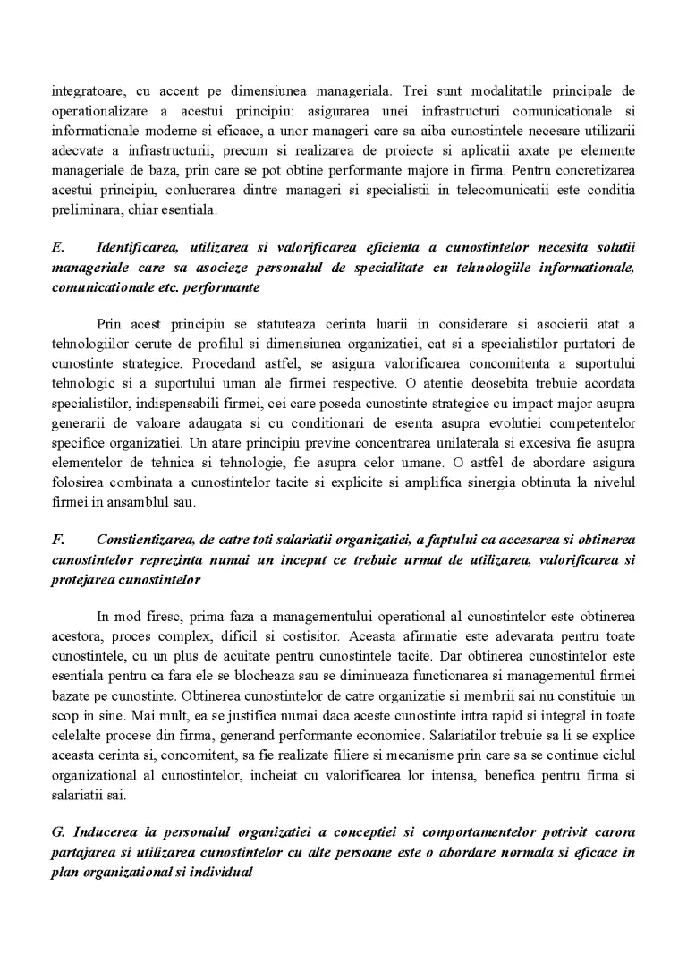Managementul bazat pe cunoștințe - Proiect - Management #312372 | RegieLive