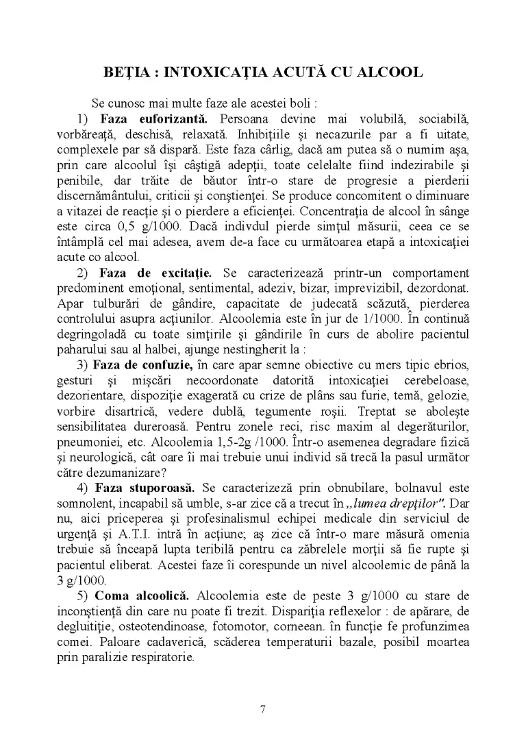 Alcoolul Etilic - Aliment sau Drog - Referat - Agronomie #312665 ...