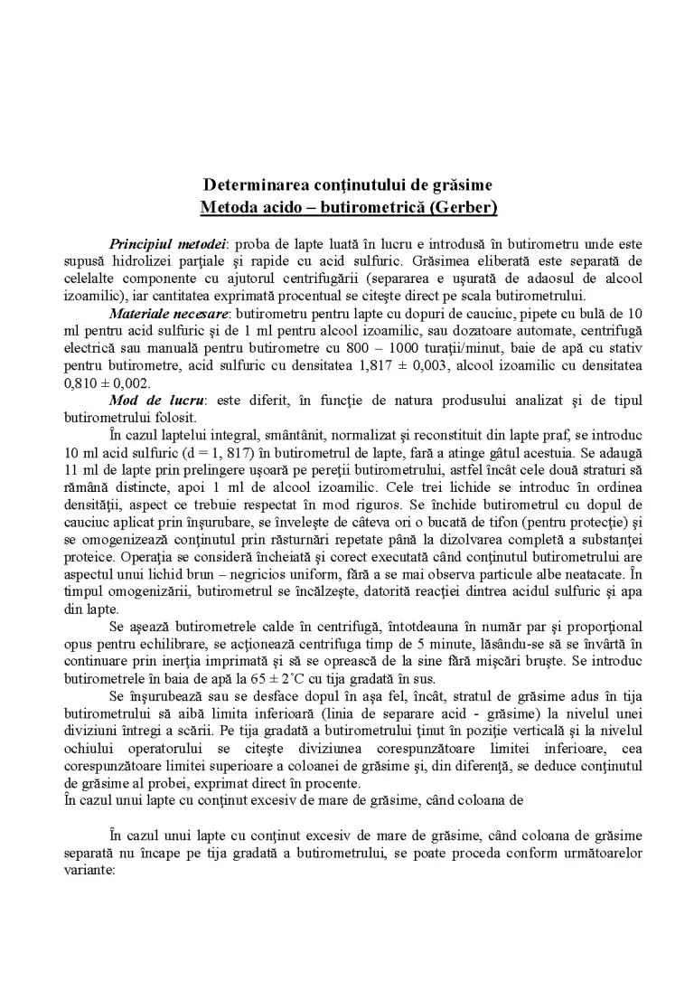 Falsificatori în Lapte - Referat - Industria Alimentară #315717 | RegieLive