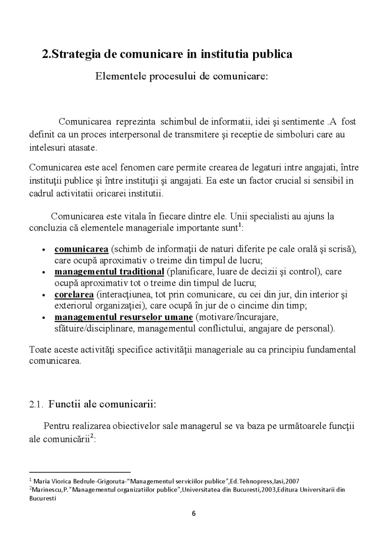 Strategii de comunicare în instituția publică - Referat - Management ...