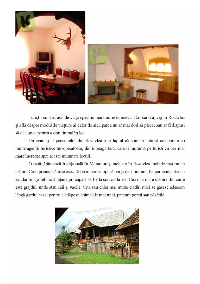 Turismul rural - Rozavlea, Maramureș - Referat - Turism #324430 | RegieLive
