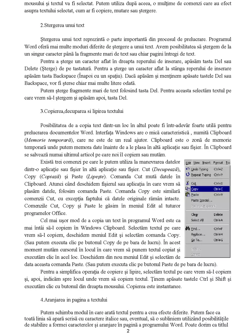 Utilizarea Procesorului de Texte Word din Microsoft Office - Referat ...