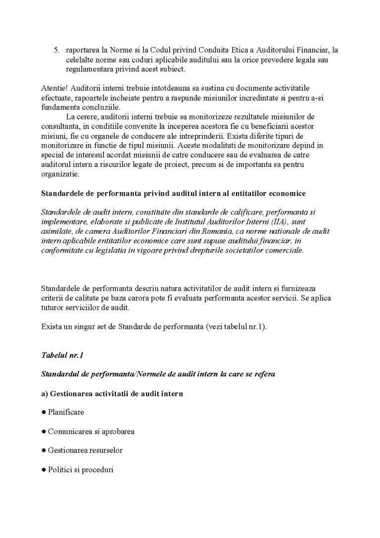 Auditul intern al entităților economice - Proiect - Bănci #325882 ...