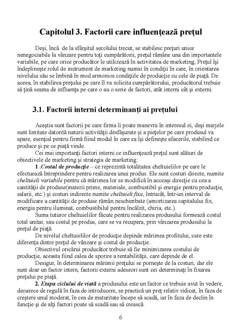 Prețul și Formarea Acestuia - Referat - Economie #328116 | RegieLive