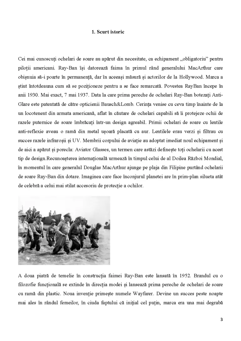 Designul Ochelarilor de Soare - Referat - Merceologie #329755 | RegieLive