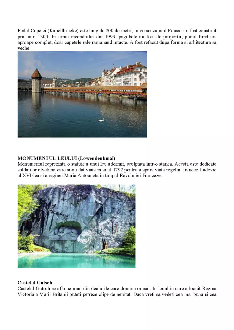 Turismul rural în Elveția - Proiect - Turism #332560 | RegieLive