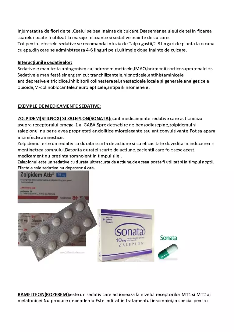 Medicamente Sedative - Referat - Farmacie #335875 | RegieLive