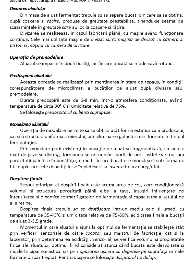Studiu de Impact Asupra Mediului - SC Forni Prest SRL - Proiect ...