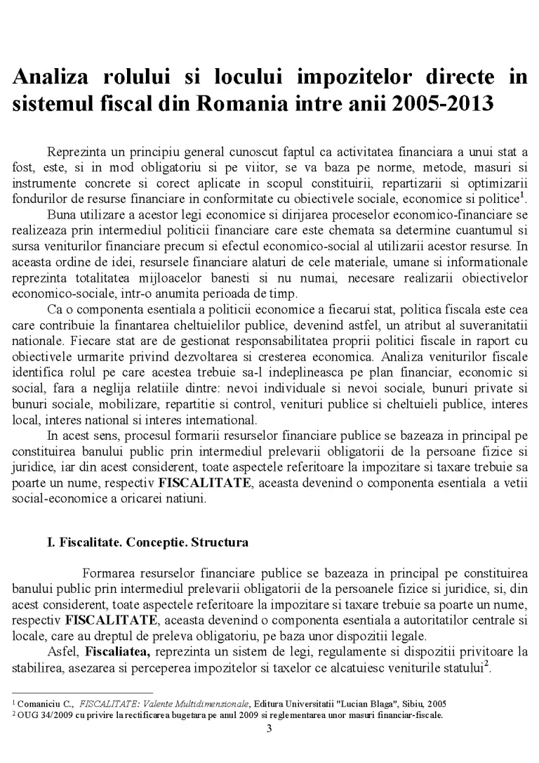 Rolul și locul impozitelor directe într-un sistem fiscal - Proiect ...