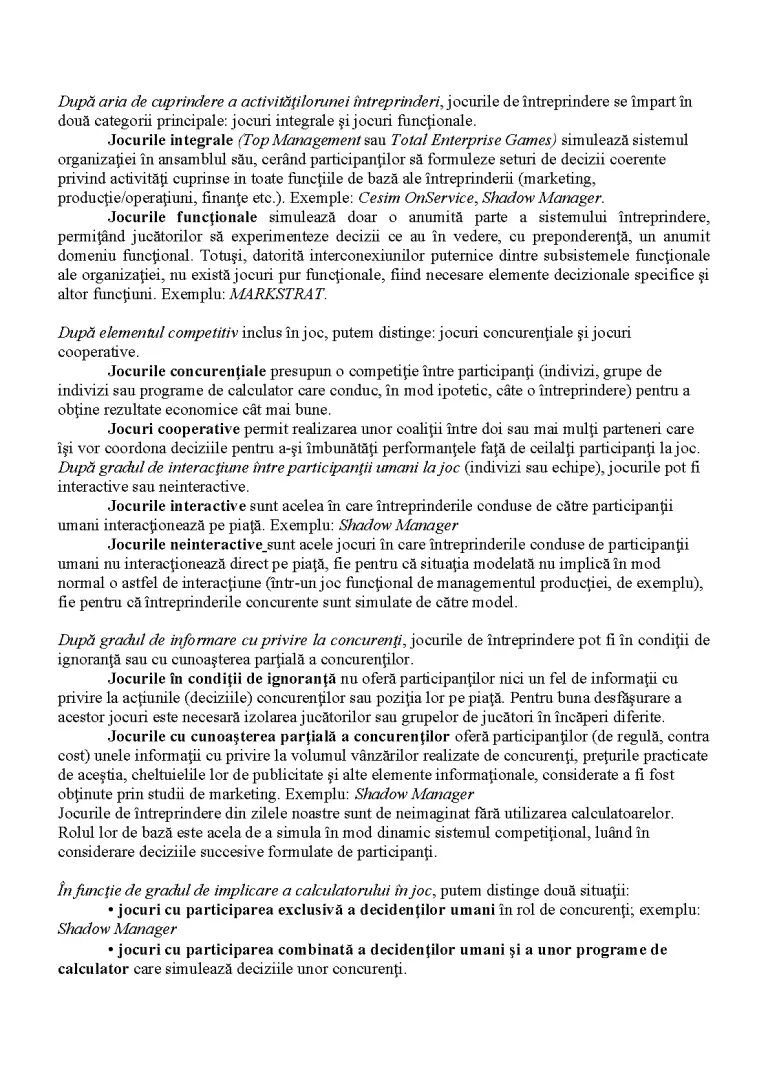 Proiecte economice și jocuri de întreprindere - Curs - Economie #344890 ...
