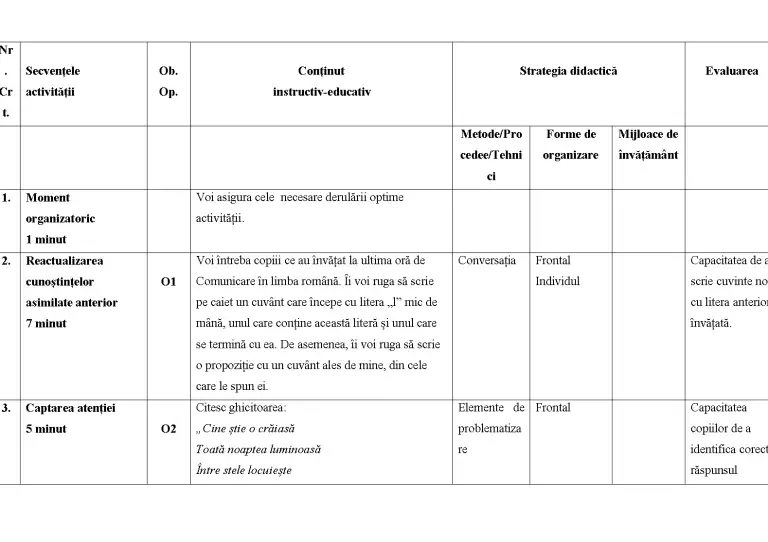 Litera L Mare de Mână - Proiect - Pedagogie #347028 | RegieLive
