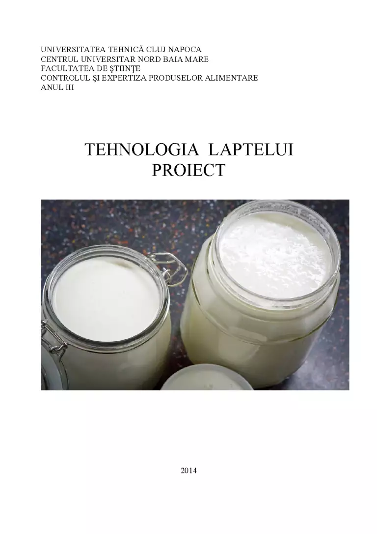Chefir - Proiect - Industria Alimentară #362272 | RegieLive