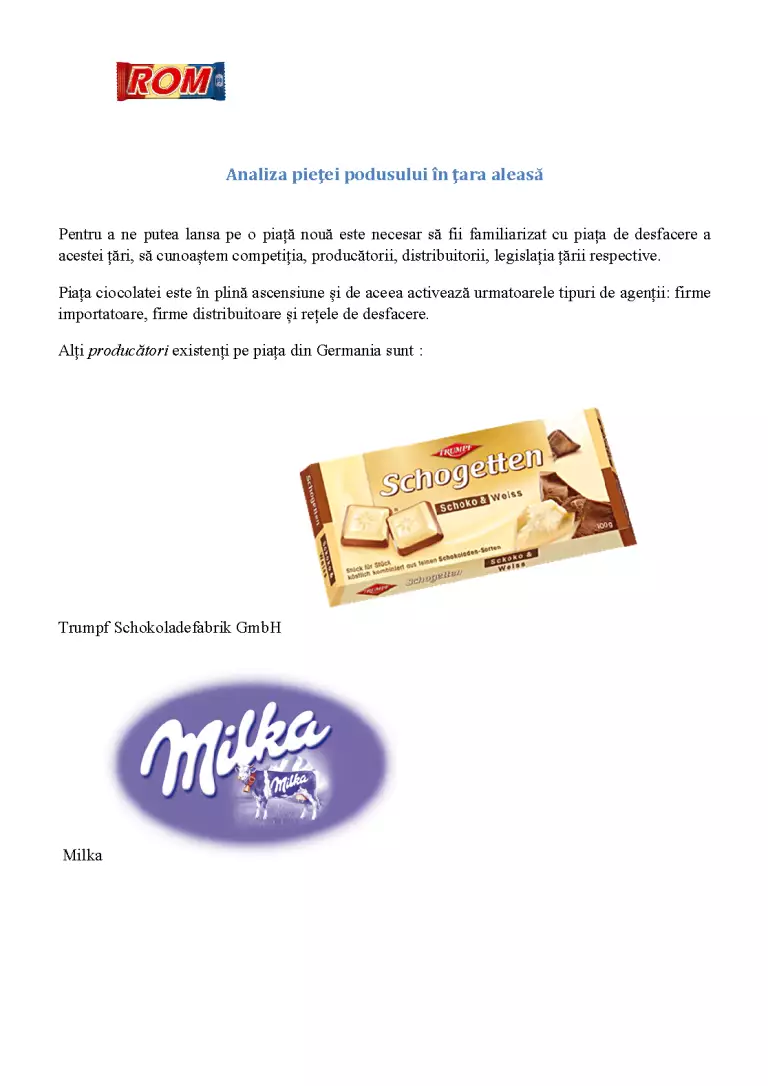 Batonul autentic Rom - Proiect - Marketing #365134 | RegieLive