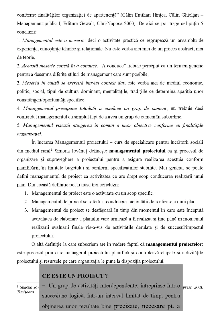 Management de Proiect - Curs - Management #3706 | RegieLive