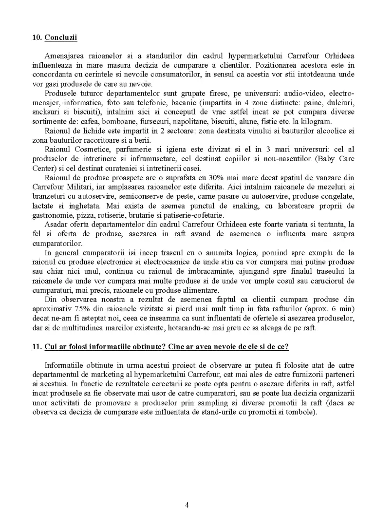 Traseul cumpărătorului - Carrefour Orhideea - Referat - Marketing ...