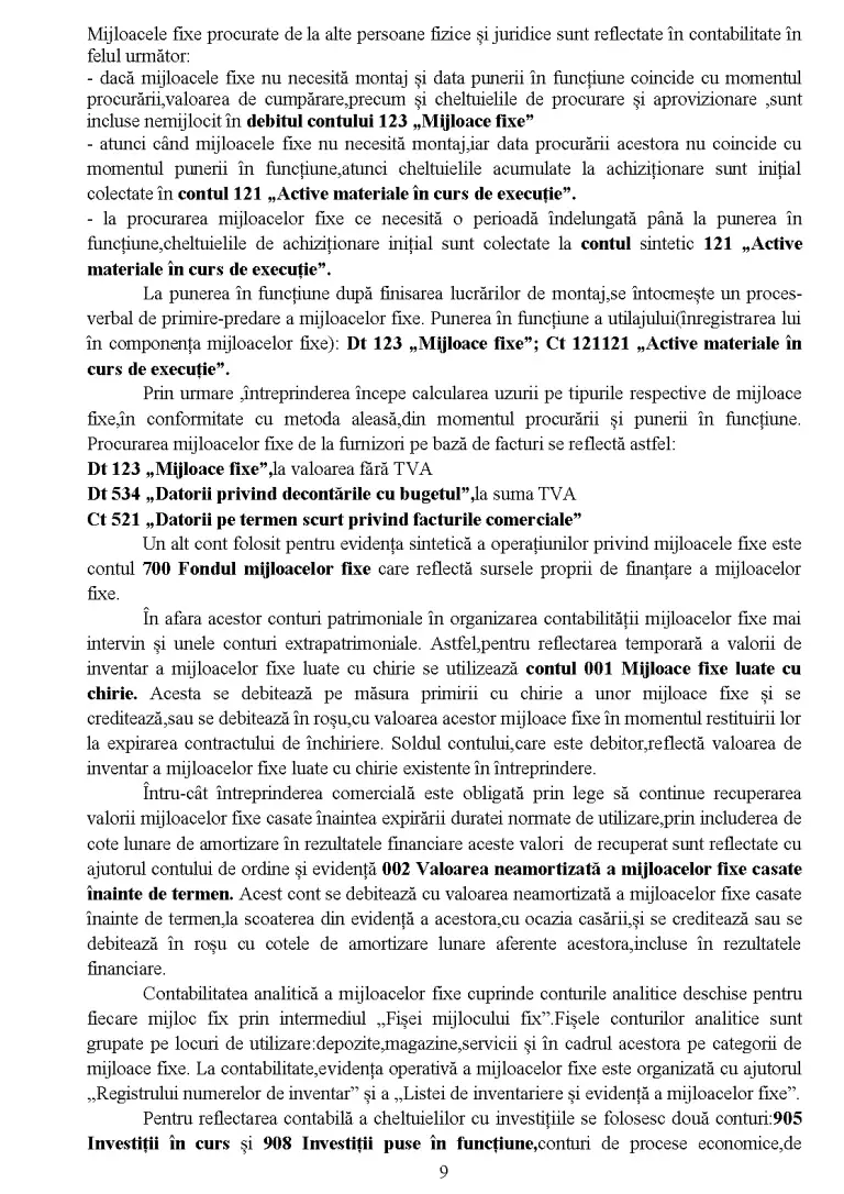 Descrierea contului de mijloace fixe - Amortizarea mijloacelor fixe ...