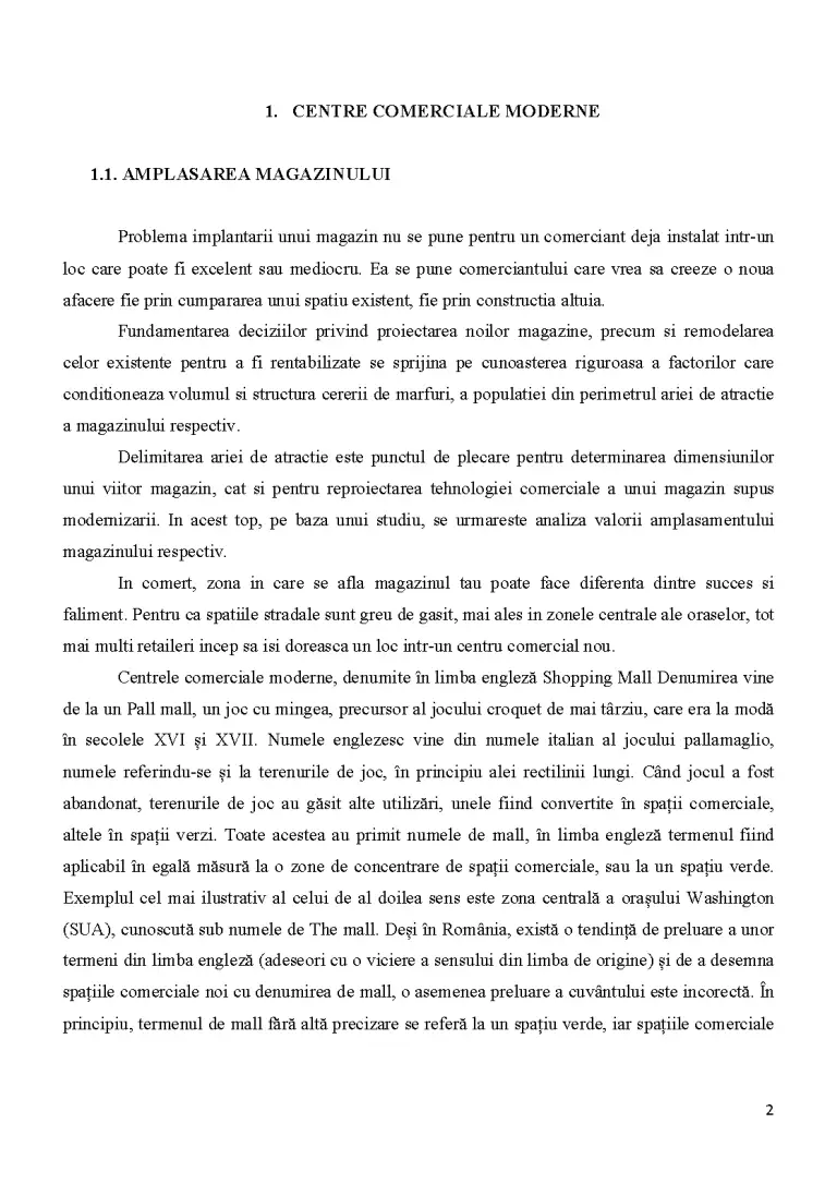 Despre mall - Referat - Economie #374213 | RegieLive