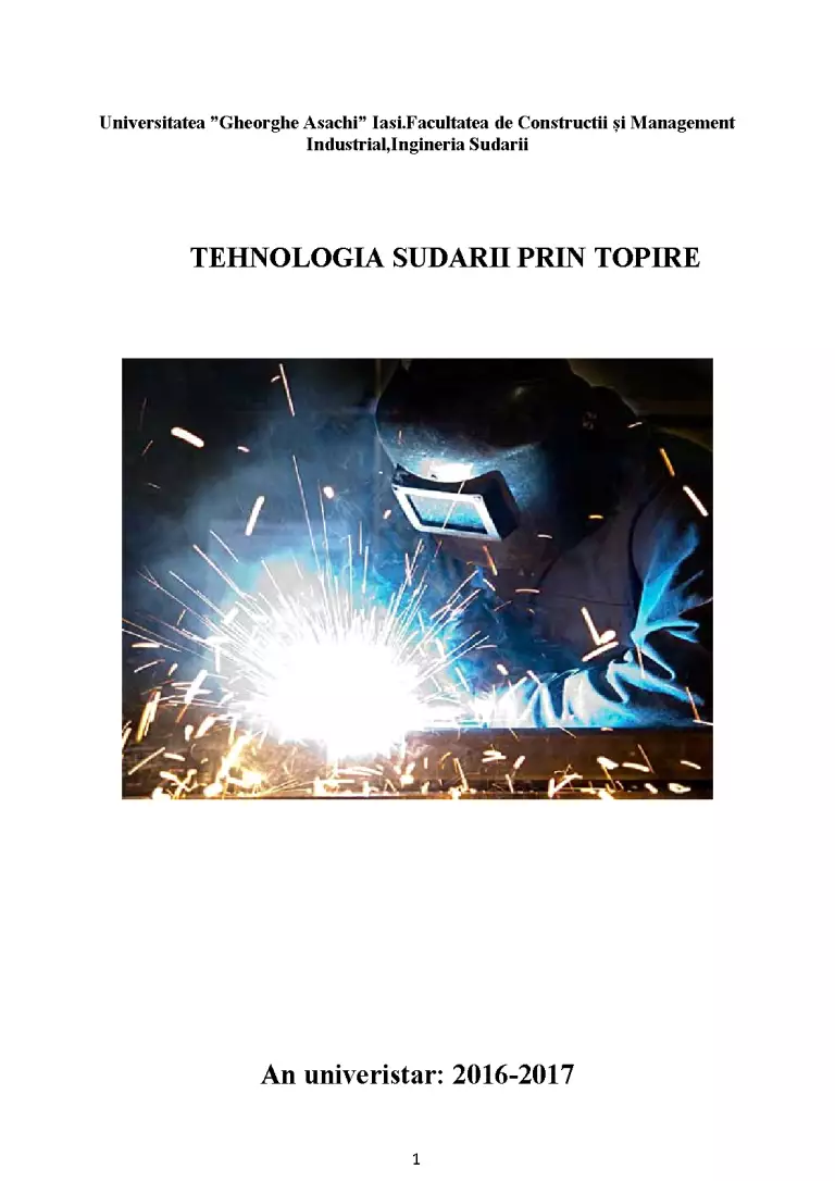 Tehnologia sudării prin topire - Proiect - Organe de mașini #376805 ...
