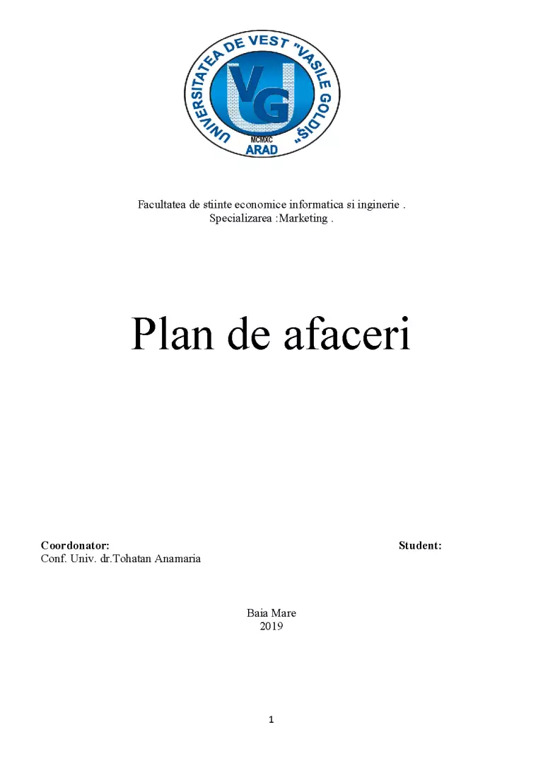Plan afaceri SC Lucky Events SRL - Proiect - Marketing #383888 | RegieLive