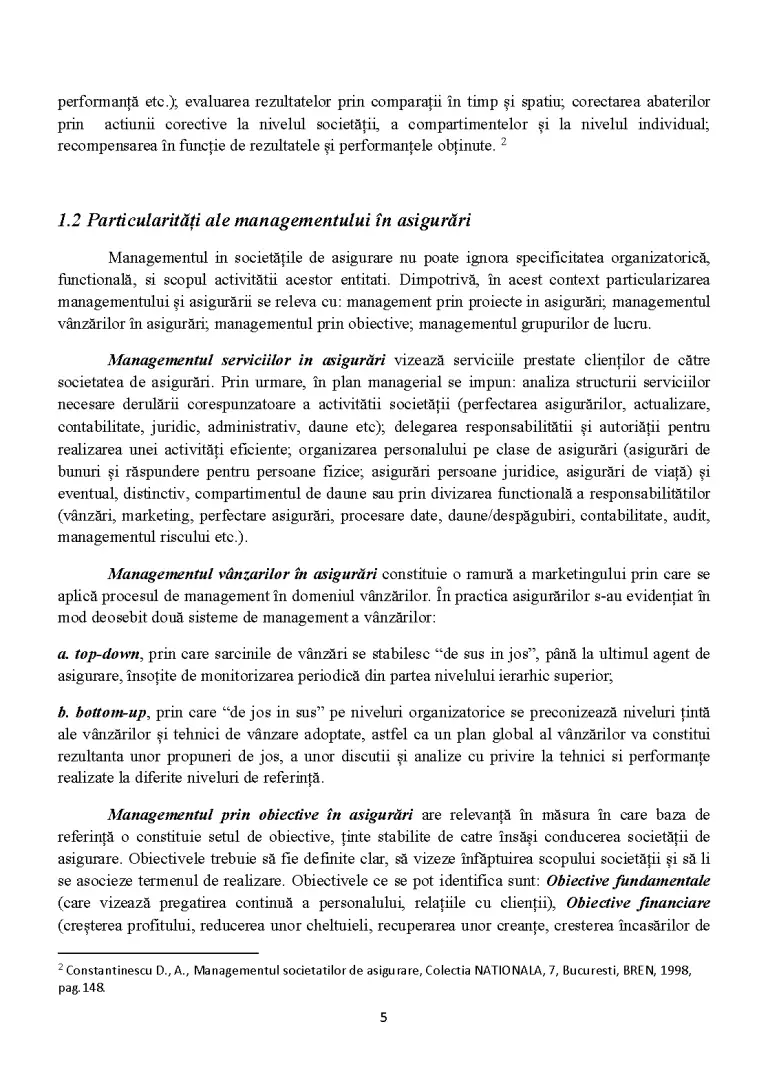 Managementul în asigurări - Referat - Management #384674 | RegieLive