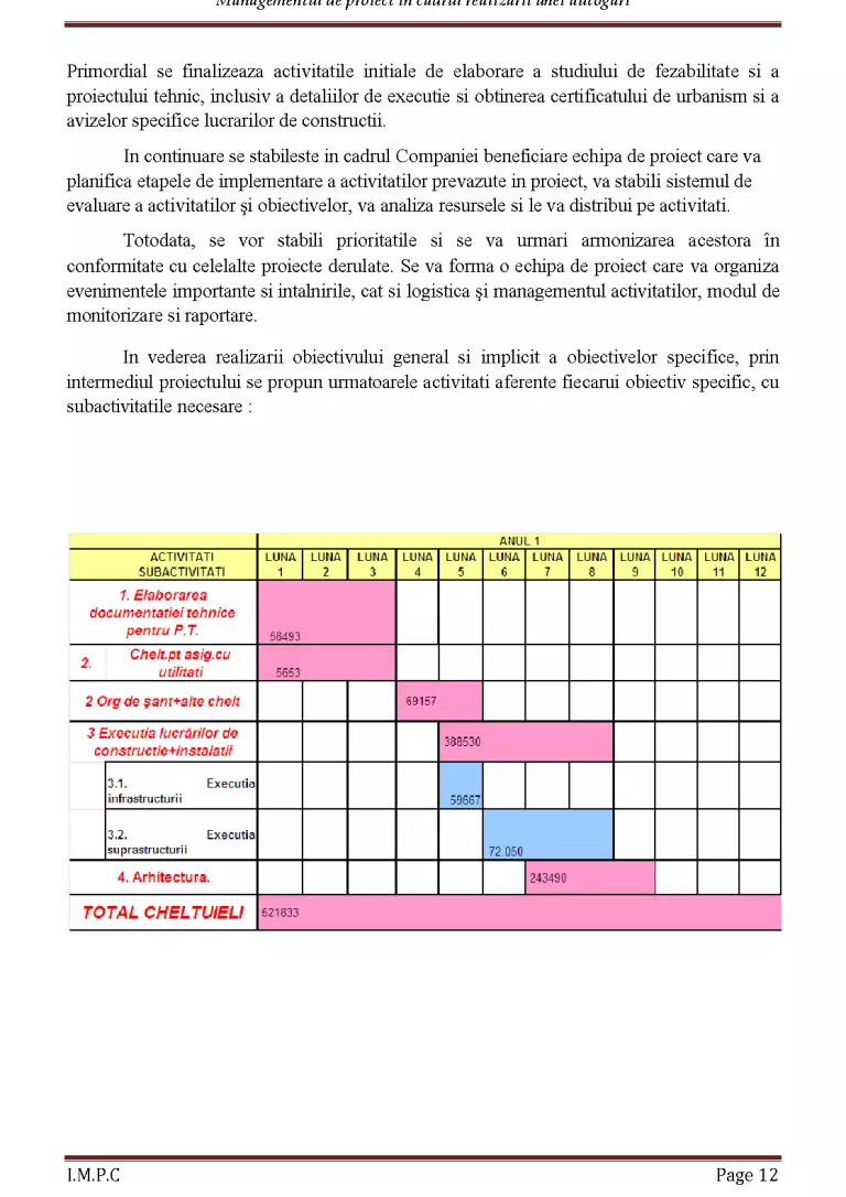 Managementul de proiect în cadrul realizării unei autogări - Proiect ...