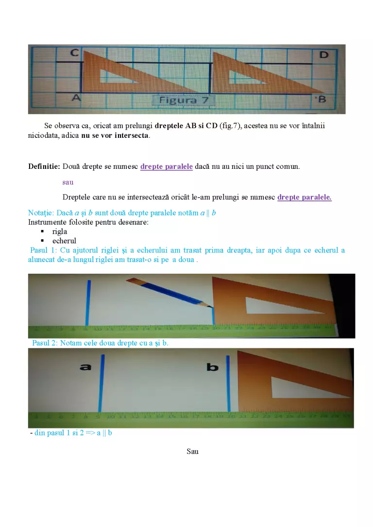 Drepte perpendiculare, drepte paralele - Proiect - Matematică #387050 ...