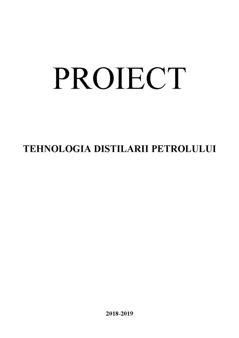 Tehnologia distilării petrolului - Proiect - Chimie Generală #387412 ...