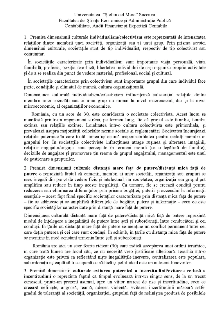 Management comparat - Proiect - Management #388001 | RegieLive