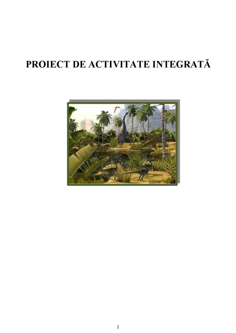 Activitate integrată Dinozauri - Proiect - Alte domenii #388938 | RegieLive