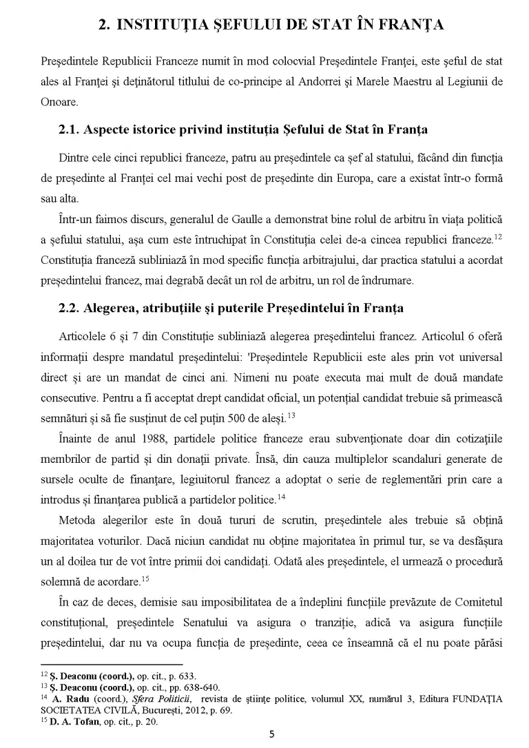 Forma de regim politic a statului Franța - Referat - Drept #390049 ...