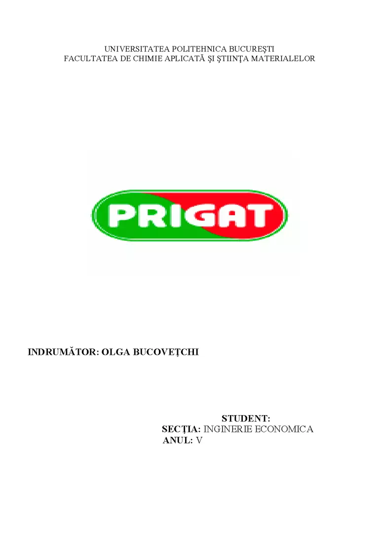 Cercetare de piață pentru marca Prigat - Referat - Marketing #39170 ...